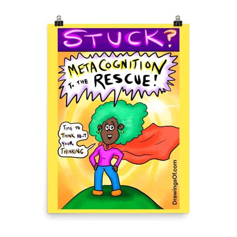 Metacognition Superhero Poster Drawings Of