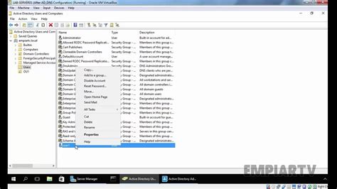 LAB How To Create OU In Active Directory Windwows Server YouTube