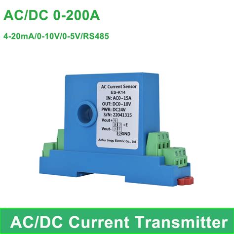 Hall Current Sensor AC A A A Input V MA Analog Signal Converter Current