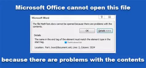 File Cannot Be Opened Because There Are Problems With Contents