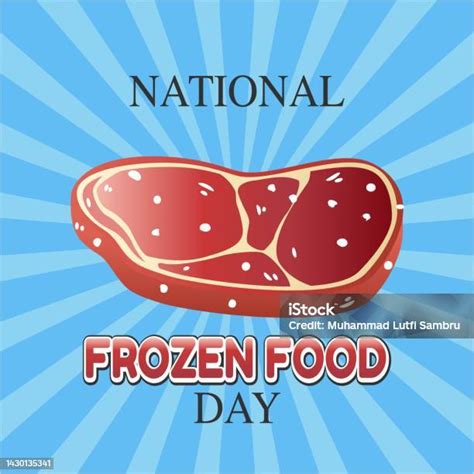 국립 냉동 식품의 날 벡터 일러스트레이션 인사말 카드 포스터 및 배너에 적합합니다 0명에 대한 스톡 벡터 아트 및 기타 이미지