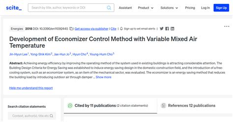 Development Of Economizer Control Method With Variable Mixed Air
