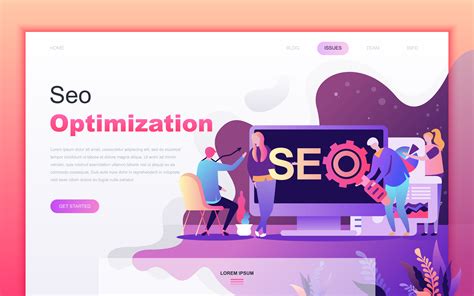 Modern Flat Cartoon Design Concept Of Seo Optimization For Website And Mobile App Development