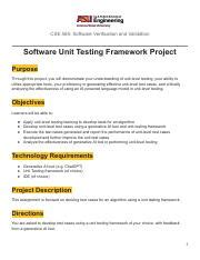 Unit Testing Framework Project AI Powered Test Cases Course Hero