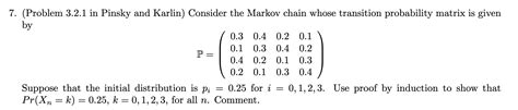 7 Problem 3 2 1 In Pinsky And Karlin Consider The