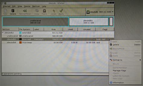 linux gparted live cd won t move resize unmounted partition super user