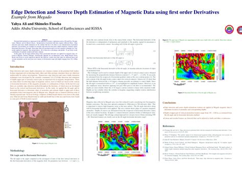 pdf edge detection and source depth estimation of magnetic data using