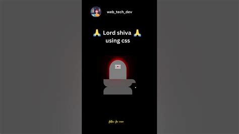 Lord 🙏🏻 Shiv Ling Using Html And Css Css3 Html5 Javascript Frontend