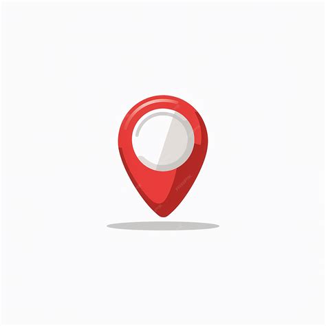 Premium Vector A Red Pin With A White Background And A Red Cap