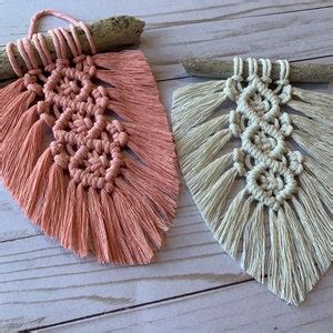 Macramé Leaf Tutorial Printable DIY Macramé Pattern Beginner Feather Pattern Boho Adult or