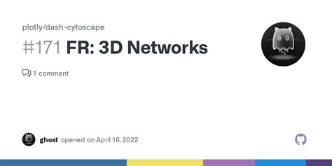 FR 3D Networks Issue 171 Plotly Dash Cytoscape GitHub