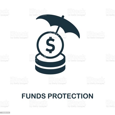 자금 보호 아이콘입니다 비즈니스 윤리 아이콘 컬렉션에서 흑백 스타일 디자인입니다 Ui와 Ux가 픽셀 완벽 한 자금 보호 아이콘입니다 웹 디자인 애플 리 케이 션 소프트웨어에