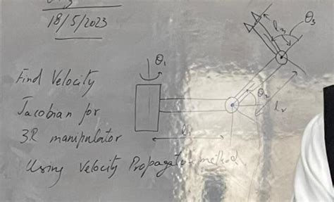 solved find velocity jacobian for 3 2 manipulator
