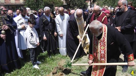 წმინდა 13 ასურელი მამის ეკლესიის მიმდებარე ტერიტორიაზე ტაძრის მშენებლობა დაიწყეს Tv 4