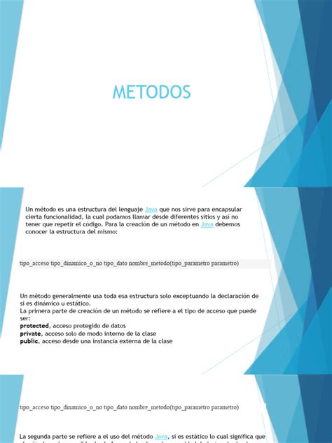 Metodos Pdf Java Lenguaje De Programación Constructor Programación Orientada A Objetos