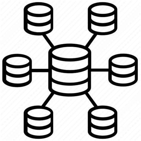 Data Center Data Storage Data Warehouse Database Server Icon