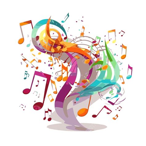 음악 시트 벡터 다채로운 음악 노트와 백조 만화의 스티커 클립 아트 이미지 상표 클립 아트 Png 일러스트 및 벡터 에 대한 무료 다운로드 Pngtree