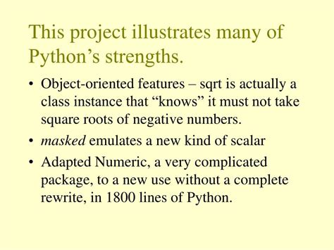 Ppt Design Of A Masked Array Facility For Python