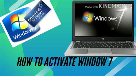 How To Activate Window 7 Operating System Youtube