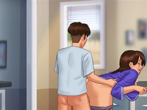 Rule 34 1boy 1girls 2d Animated Anus Anus Peek Ass Bending Forward Bending Over Big Ass Brown