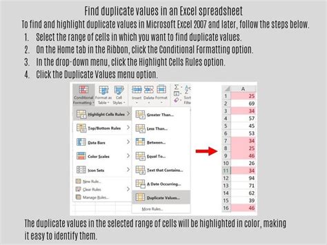 Find Duplicate Values In An Excel Spreadsheet To Find And Highlight