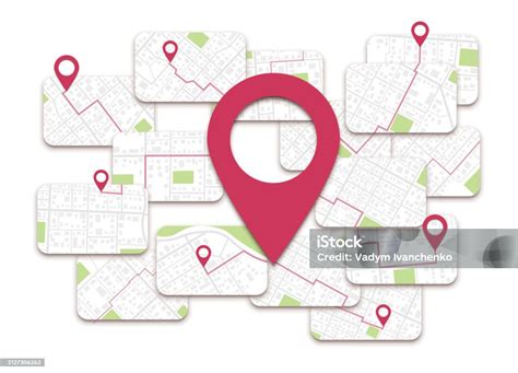 거리에서 진행 중인 추적 내비게이션을 앱 화면에 보여주는 내비게이션 시스템 Gps지도 앱으로 경로와 위치를 선택하십시오 흰색 배경에 벡터 일러스트 레이 션 내비게이션에 대한