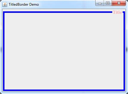 Titleborder Swing