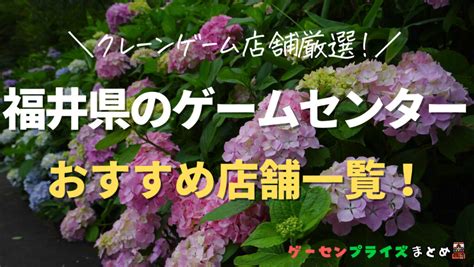 【福井県の人気ゲーセン15選】クレーンゲームの取れやすいおすすめゲームセンター店舗一覧【鯖江市、越前市、敦賀市、坂井市】 ゲーセン