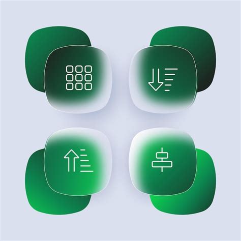 Premium Vector Menu Of Apps Set Icon Squares Tiles Pictogram Arrows