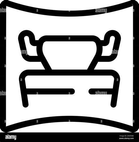 Line Art Icon Of A Pelvis X Ray Being Analyzed Representing Medical Imaging In Gynecological