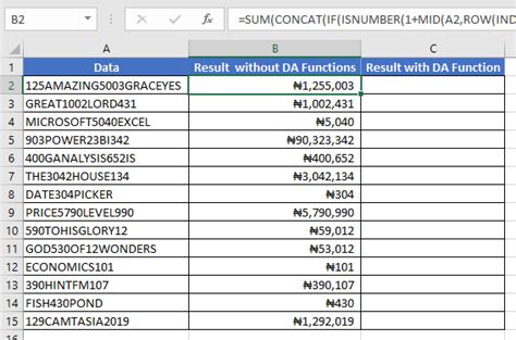 Extract Numbers From Alphanumeric Values Using Dynamic Array Functions