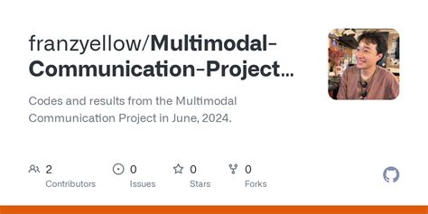 Github Franzyellowmultimodal Communication Project Materials Codes