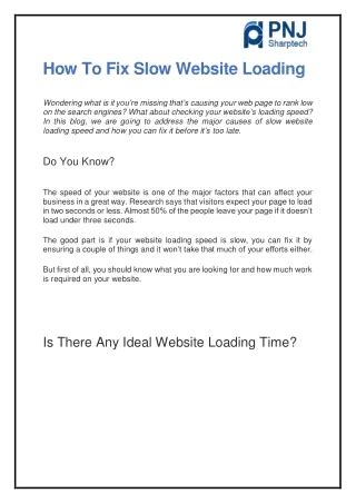 PPT How To Reduce Website Loading Time In Easy Steps PowerPoint Presentation ID