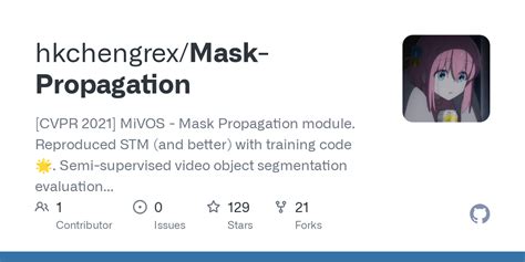 Github Hkchengrexmask Propagation Cvpr 2021 Mivos Mask Propagation Module Reproduced
