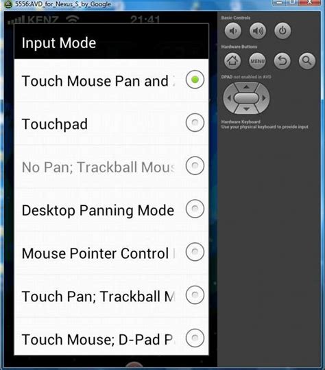 Mouse Input Mode Menu Download Scientific Diagram