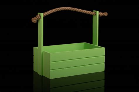 Ящик с канатом № 16 зеленый