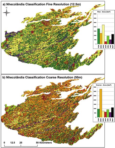 A Fine And B Medium Spatial Resolution Classification Output Maps Of Download Scientific