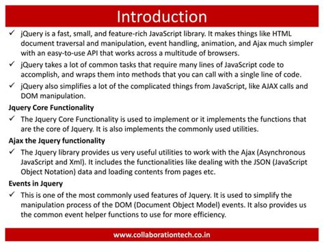 Introduction To Jquery Pptx Introduction To Jquery Pptx