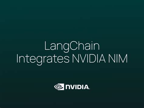 Alexander Aidun On Linkedin Langchain Integrates Nvidia Nim For Gpu Optimized Llm Inference In Rag