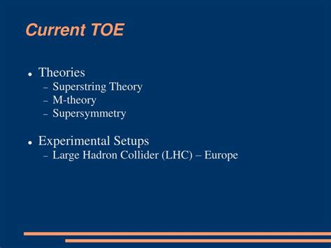 Ppt Theory Of Everything Toe Powerpoint Presentation Free Download Id 1130101