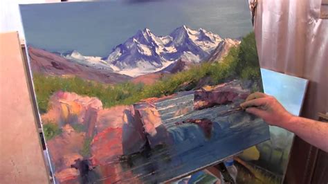 Научиться рисовать горы уроки живописи для новичков художник Сахаров Youtube