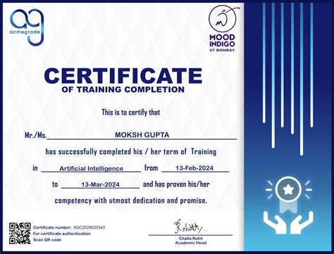 Moksh Gupta On Linkedin Artificialintelligence Training Acmegrade