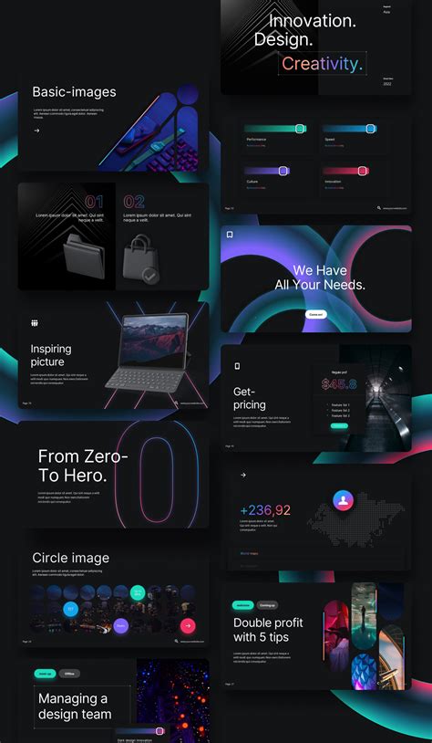 Dark Innovation Creative PowerPoint Template Behance