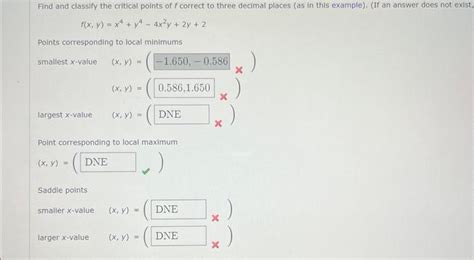 Solved Find And Classify The Critical Points Of F Correct To Chegg