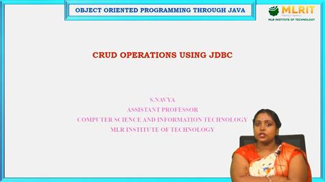 Lec36 Object Oriented Programming Through Java Crud Operations Using