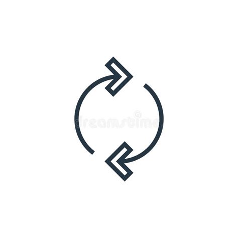 Refresh Icon Vector From Arrows Concept Thin Line Illustration Of Refresh Editable Stroke Stock