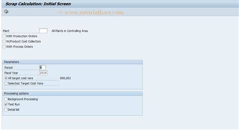 KKSR SAP Tcode Scrap Engineer To Order C KKSR SAP Tcode Scrap Engineer To Order C