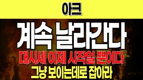아크 아크코인아크코인전망아크코인분석아크코인목표가 Youtube
