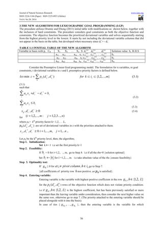 An Efficient Method Of Solving Lexicographic Linear Goal Programming Problem Pdf