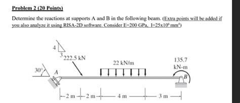 Solved Problem 2 20 Points Determine The Reactions At